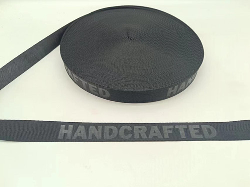 Handcrafted Black Webbing 1 inch | Enchanted Fabrics