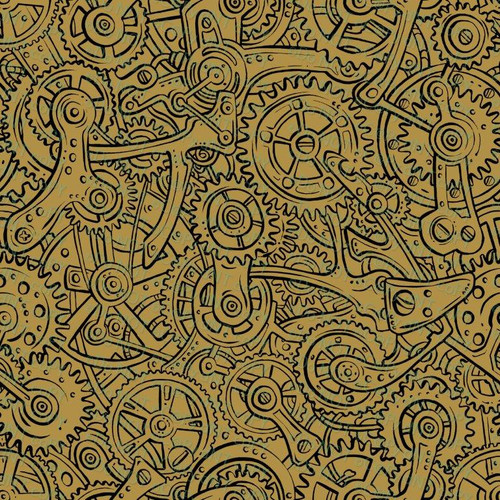 Plague Dr Steampunk Cogs | Enchanted Fabrics