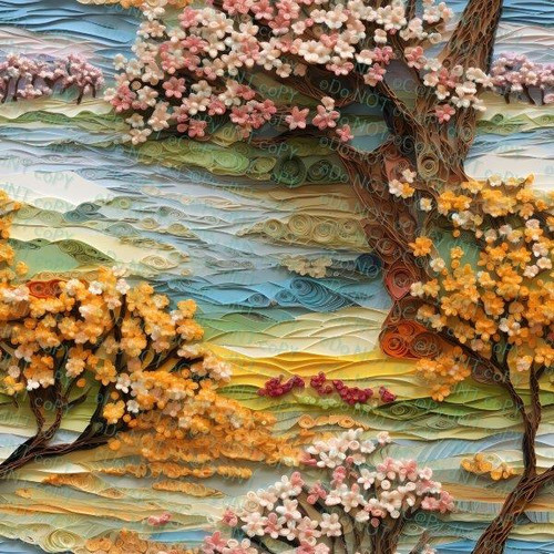 Quilled Landscape | Sew Perfectly Enchanted