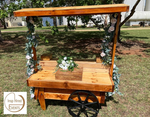 Wooden Solid Timber Lolly Cart/Drinks Bar Large | Insp Hired Events