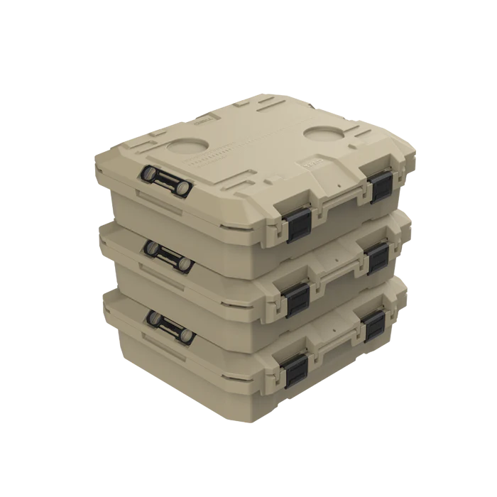 Set of 3 TRED Storage Boxes 25L - Desert Sand | OC4A