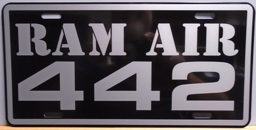 RAM AIR 442 Metal License Plate | Race City Retro