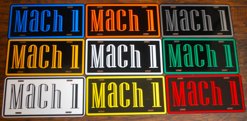 MUSTANG MACH 1 LICENSE PLATE | Race City Retro