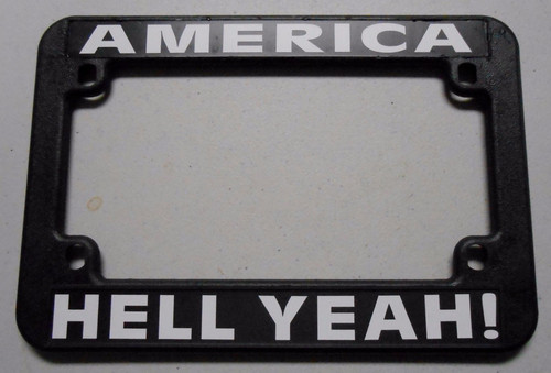AMERICA HELL YEAH Motorcycle License Plate Frame | Race City Retro