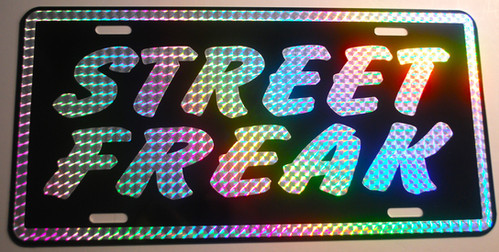 STREET FREAK 70'S RETRO PRISM LICENSE PLATE | Race City Retro