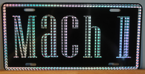 MACH 1 RETRO PRISM LICENSE PLATE | Race City Retro