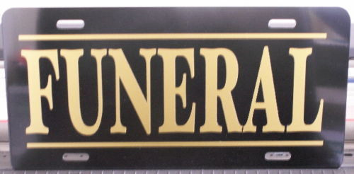 FUNERAL license plate | Race City Retro