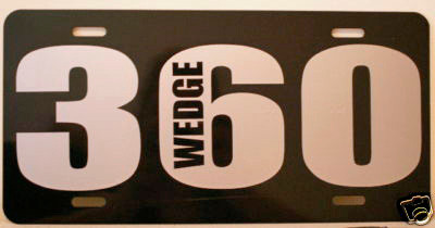 MOPAR 360 WEDGE METAL LICENSE PLATE | Race City Retro