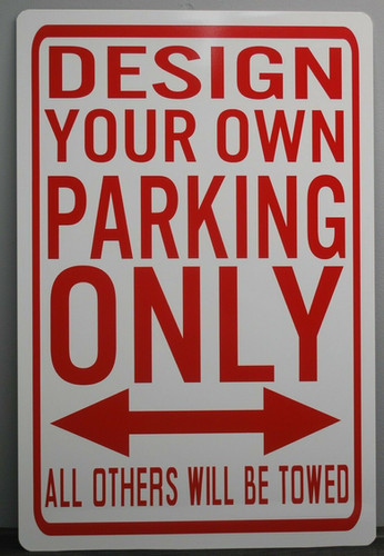 "DESIGN YOUR OWN" PARKING ONLY metal sign | Race City Retro