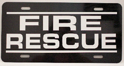 FIRE RESCUE LICENSE PLATE | Race City Retro