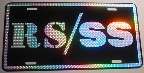 RS/SS 70'S RETRO PRISM LICENSE PLATE | Race City Retro