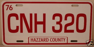 DUKES OF HAZZARD GENERAL LEE LICENSE PLATE CNH-320 | Race City Retro