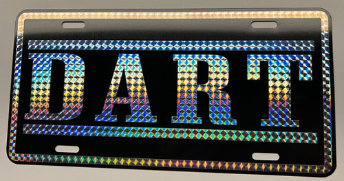 DART 70'S STYLE RETRO PRISM LICENSE PLATE | Race City Retro