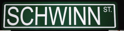 SCHWINN street sign | Race City Retro