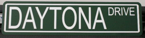 DAYTONA street sign | Race City Retro