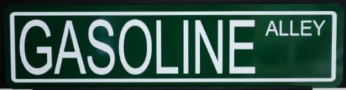 GASOLINE ALLEY street sign | Race City Retro