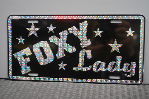 FOXY LADY 70'S STYLE RETRO PRISM LICENSE PLATE | Race City Retro
