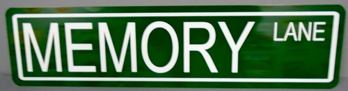 MEMORY LANE street sign | Race City Retro