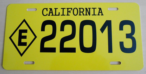 AMERICAN GRAFFITI Police car license plate | Race City Retro