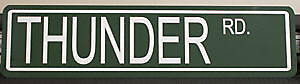 THUNDER ROAD Street Sign | Race City Retro