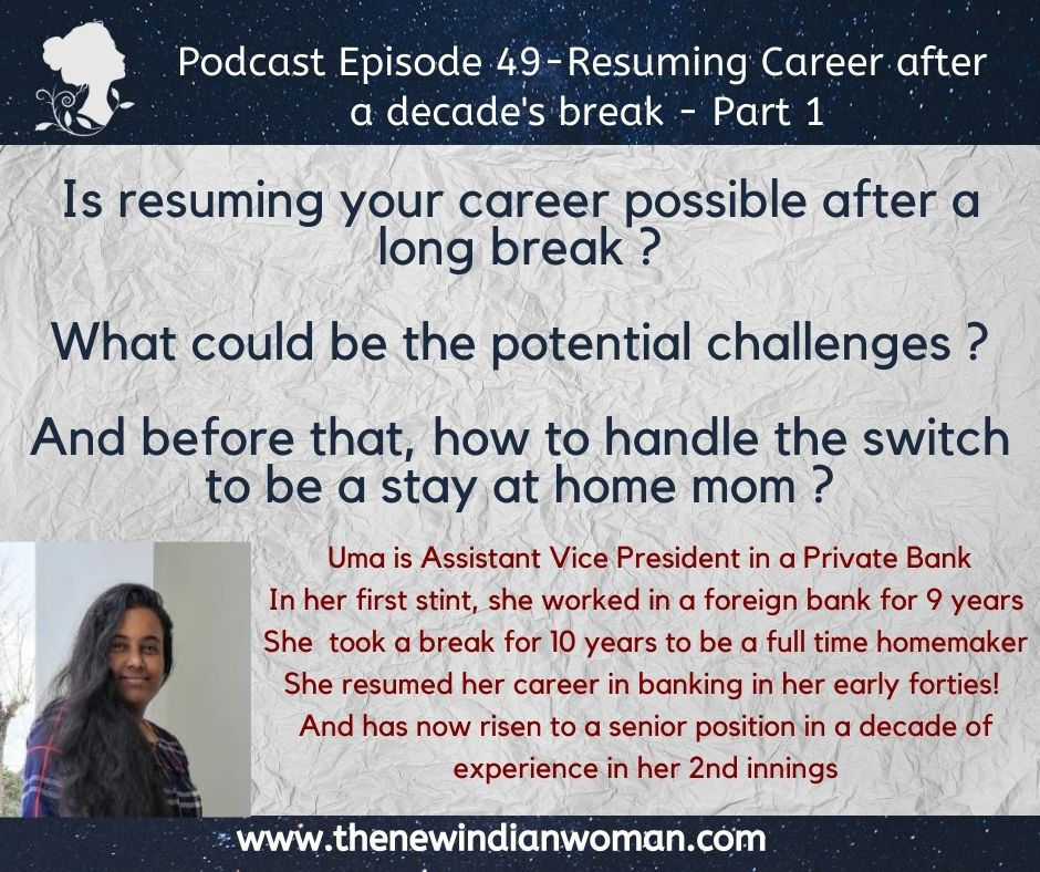 Resuming Career after a decade's break