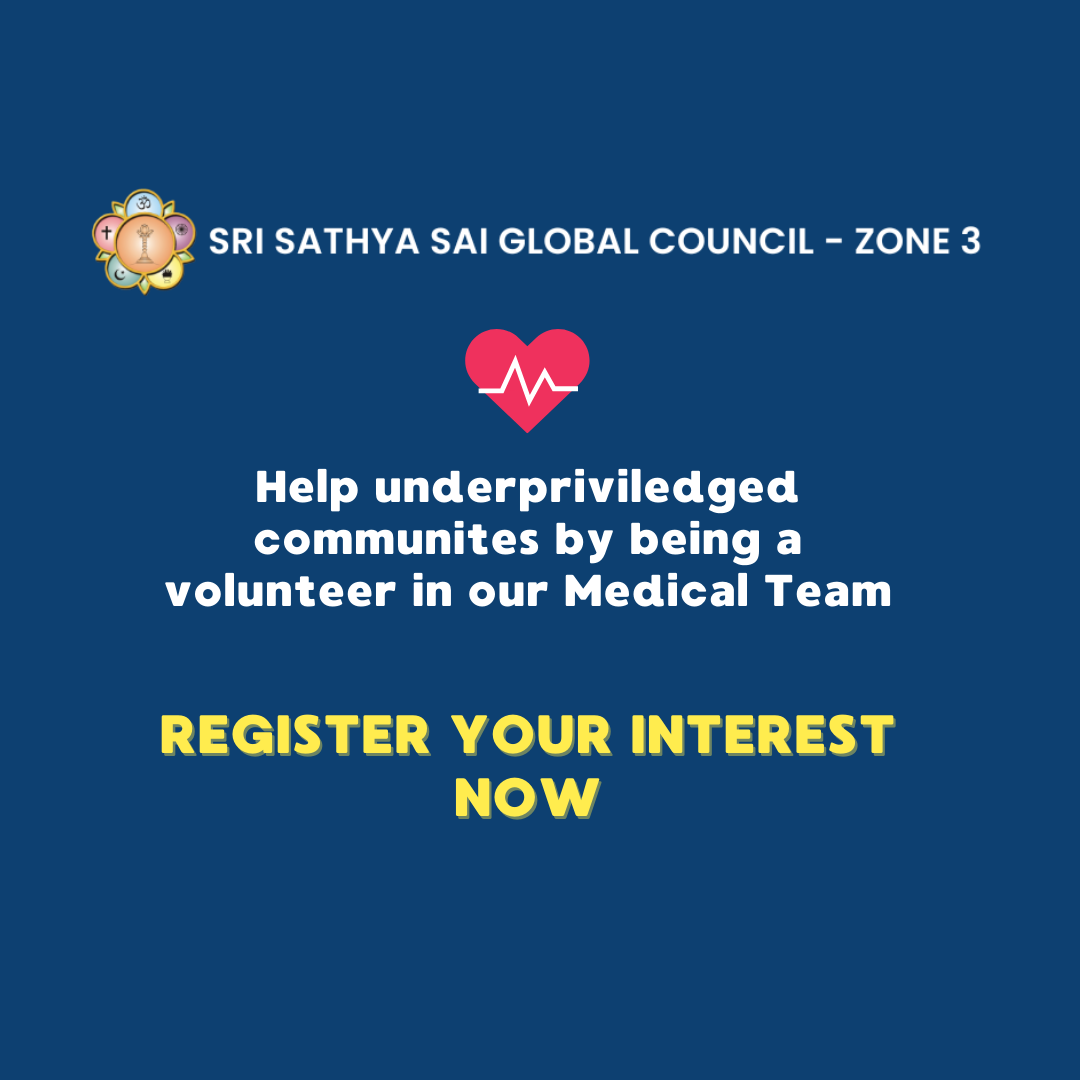 Sri Sathya Sai Global Council - Zone 3 Medical Team Volunteer Registration