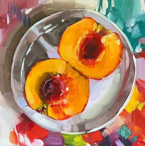 August Peaches | halliekohnart