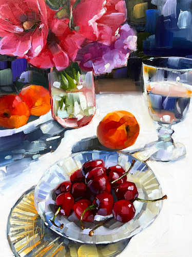 Cherry Still-Life | halliekohnart