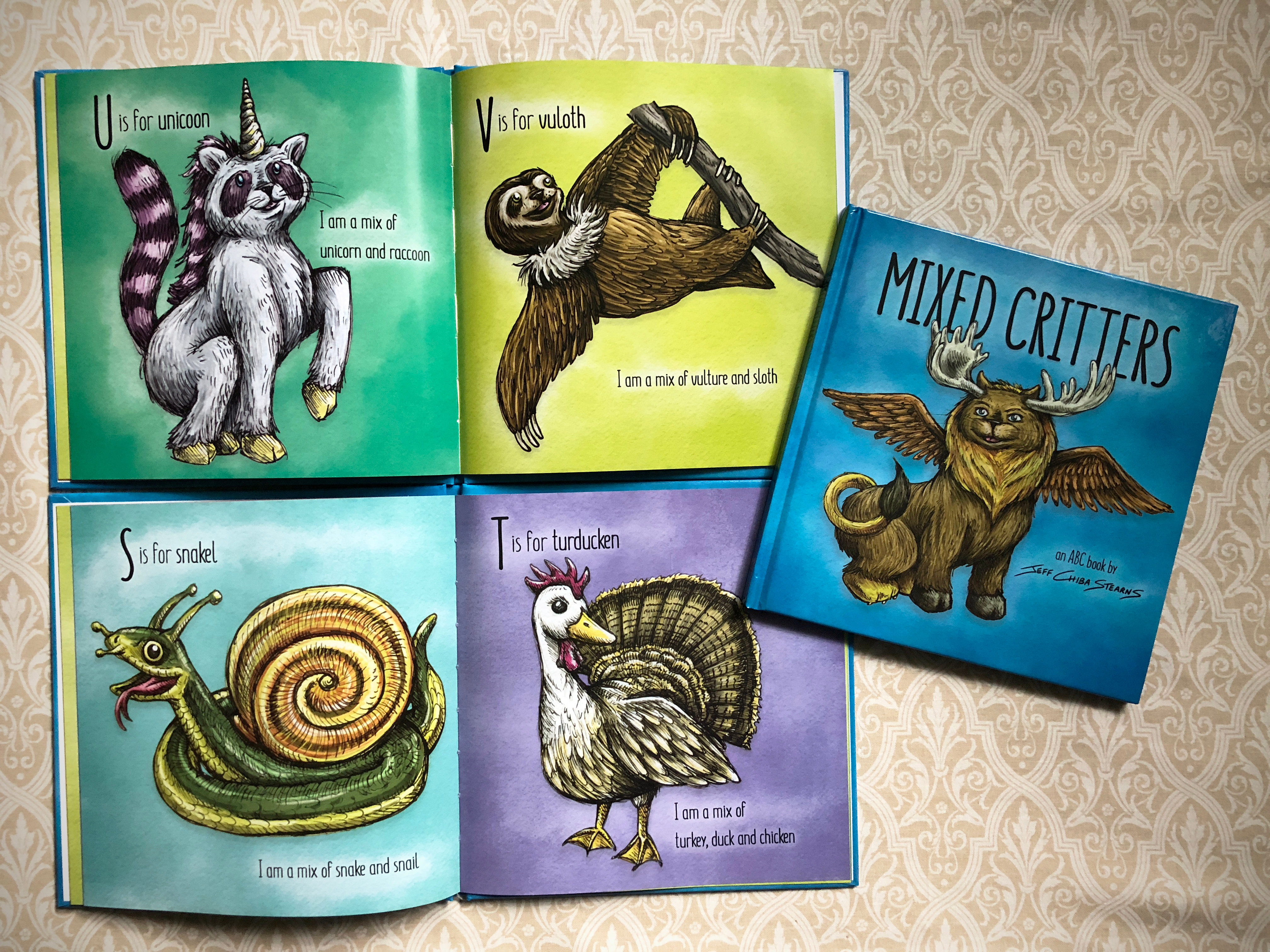 Mixed Critters - an ABC hardcover book by Jeff Chiba Stearns | website