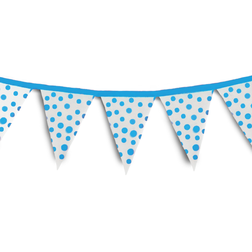 Banderin Lunares Celeste x1 | Creaciones Tries