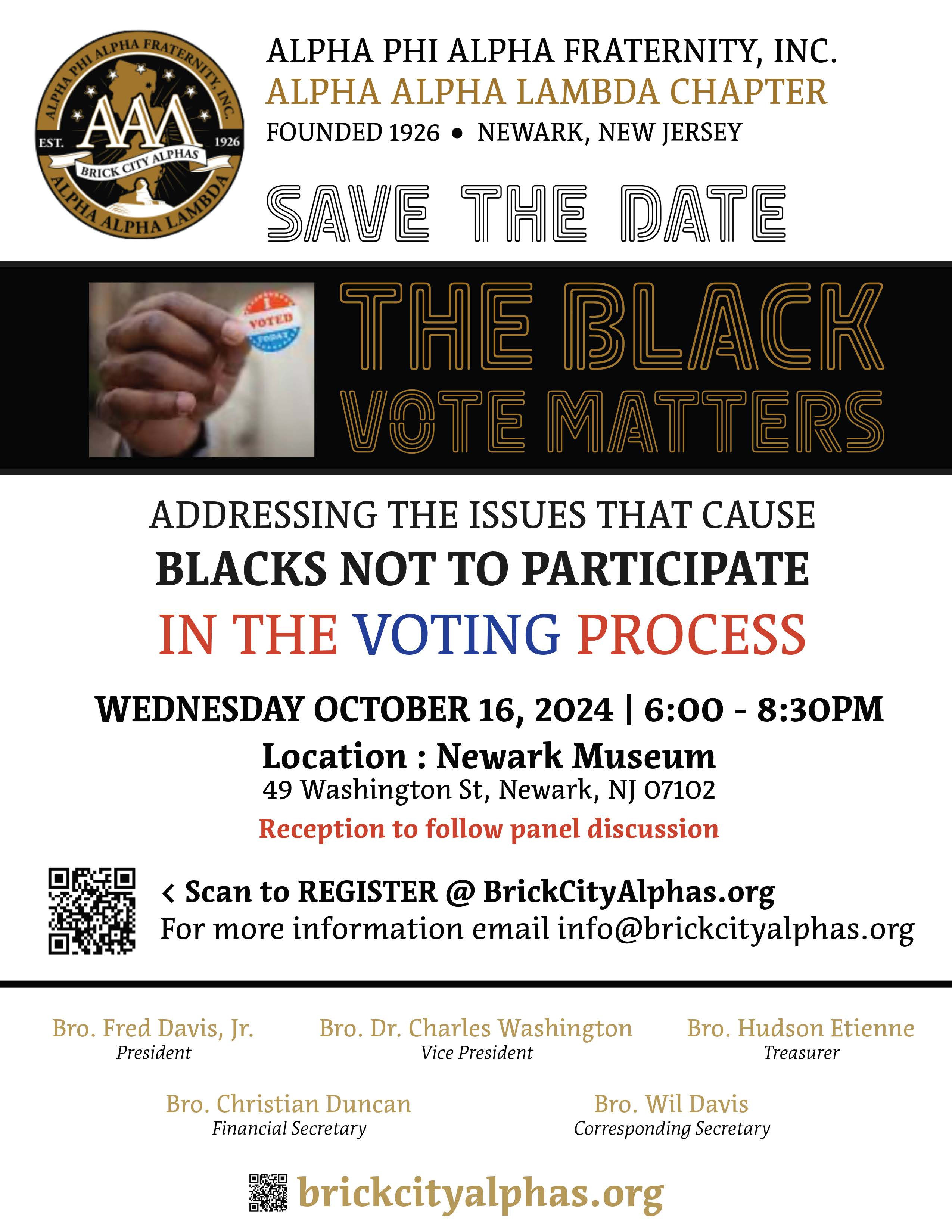 The Black Vote Matters | Brick City Alphas