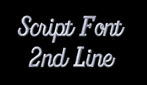 Double Line Embroidered Text - Script Font | Marathon Embroidery