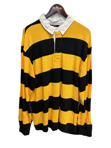 Mens XL Charles River Classic Rugby Yellow and Navy Stripe | Marathon ...