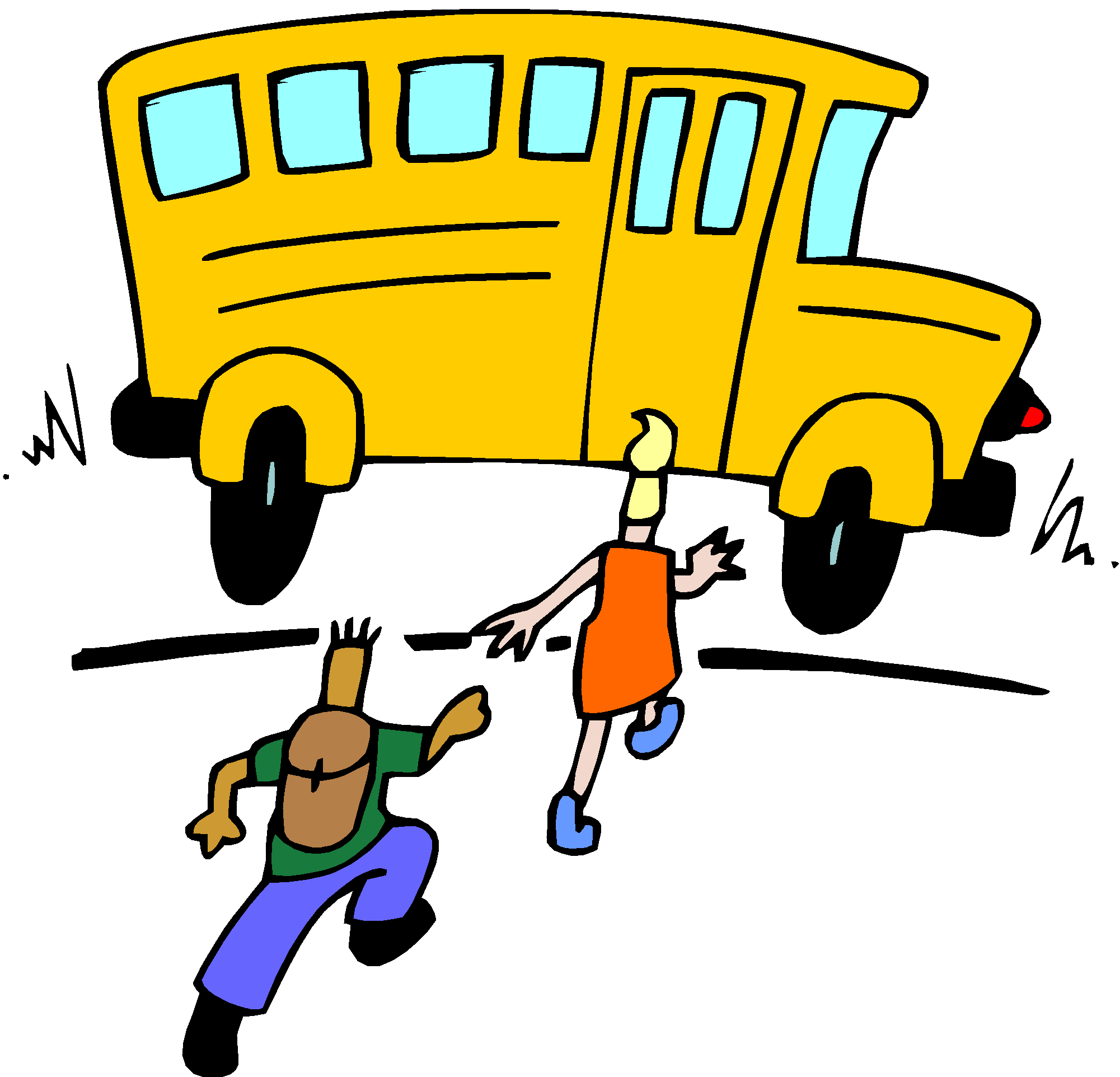 Catch The Bus Clipart