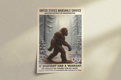 USMS Bigfoot in the Snow Poster | Equipped Designs