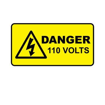 Danger 110V Labels – Electrical Safety Stickers | Griffin Signs