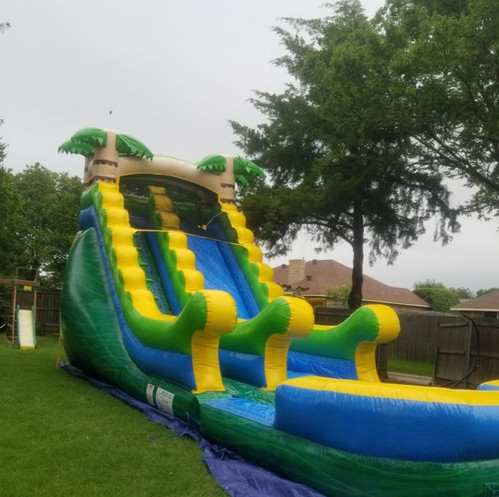 18ft Tropical Waterslide with huge Pool | Child's Play Bounce