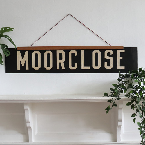 Original Unframed 1965 Bus Blind Section - Moorclose | Owl and the Elephant