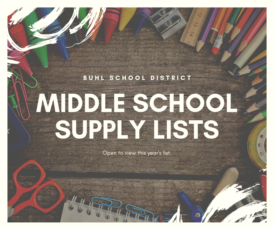 Middle School Supply Lists Middle School Supply Lists