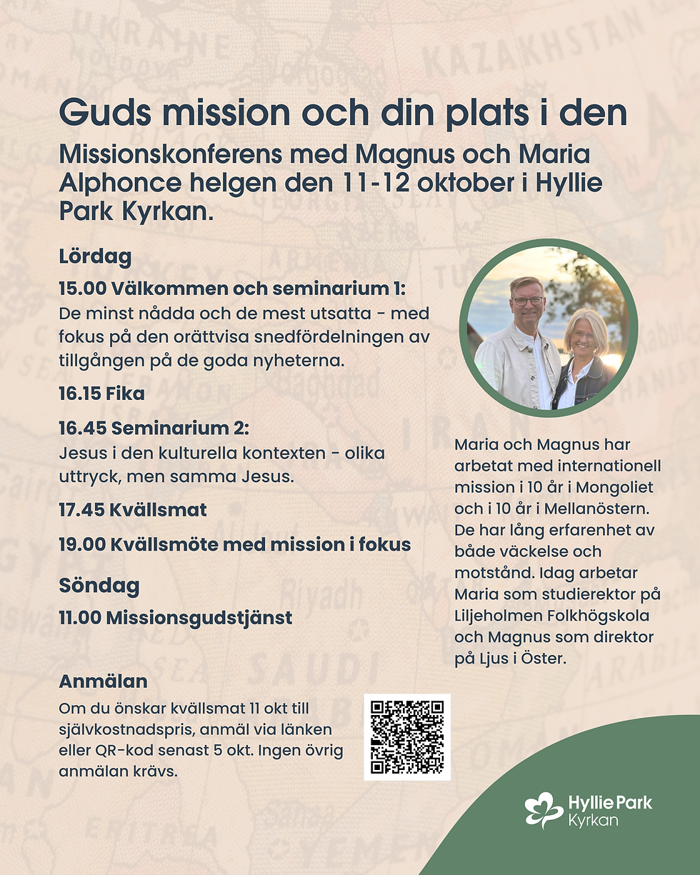 Missionskonferens med Magnus och Maria Alphonce