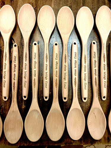 Stone Bridge Flour Engraved Wooden Spoon | Stone Bridge Flour