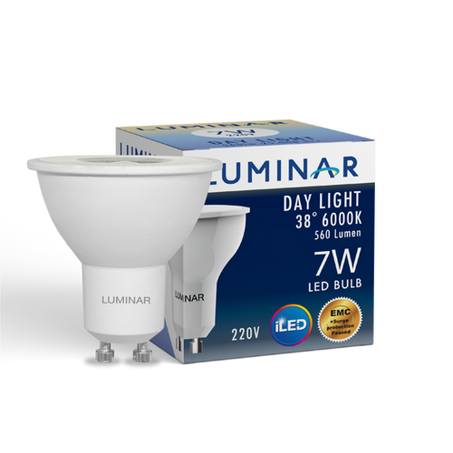หลอด LED GU10 LUMINAR 7W DAYLIGHT 38D | Lamp and Light