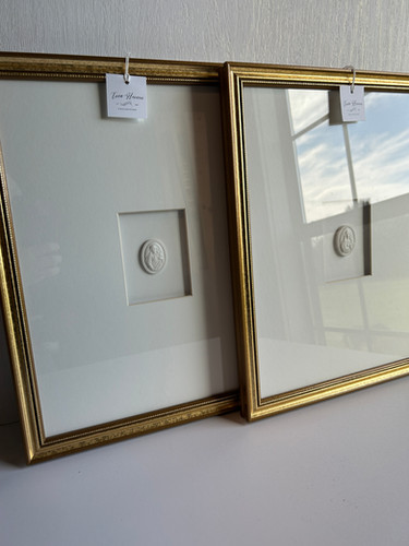 Two Hearts Small Intaglio Gallery Frame Set | Tina Heinen Co