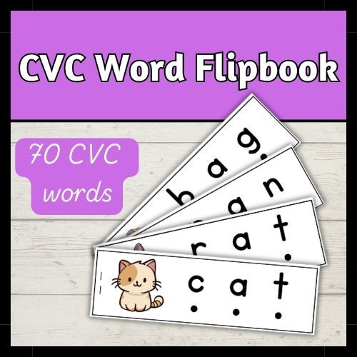 CVC Words Flipbook | PrimaryResourceRack