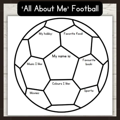 'All about me' Football | PrimaryResourceRack