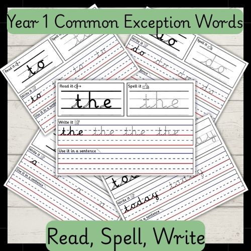 Year 1 Common Exception Words - Read, Spell, Write | PrimaryResourceRack