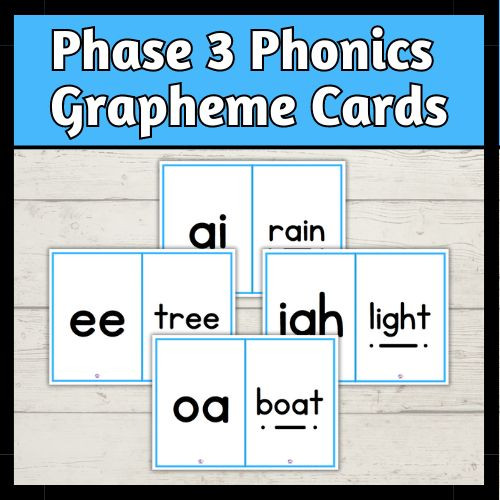 Large Phase 3 Phonics Grapheme Cards | PrimaryResourceRack