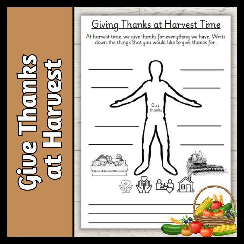 Giving Thanks at Harvest Time Worksheet | PrimaryResourceRack