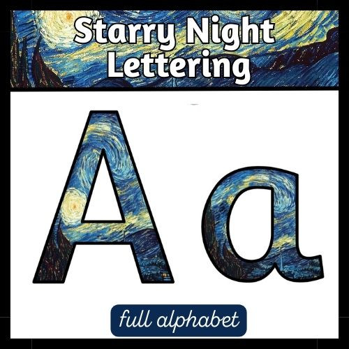 Starry Night (Van Gogh) Display Lettering | PrimaryResourceRack