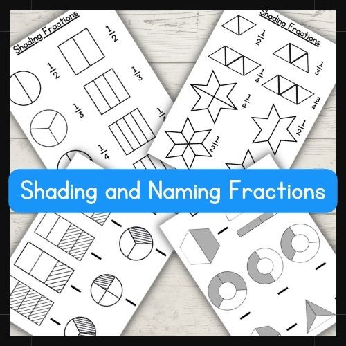 Shading and Naming Fractions Worksheets | PrimaryResourceRack